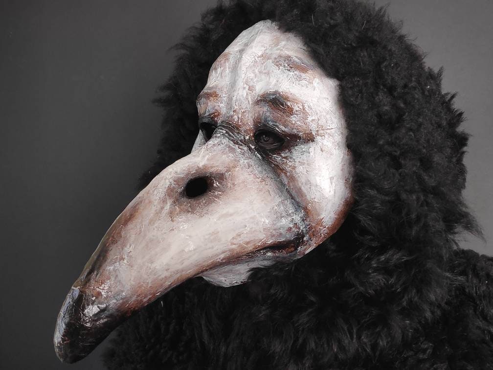 Plague Doctor mask Paper mache mask Crow mask Raven mask | Etsy