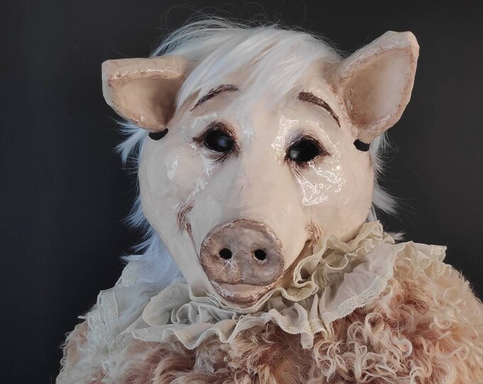 Pig Mask Animal Mask Funny Pig Mask Masquerade Mask - Etsy