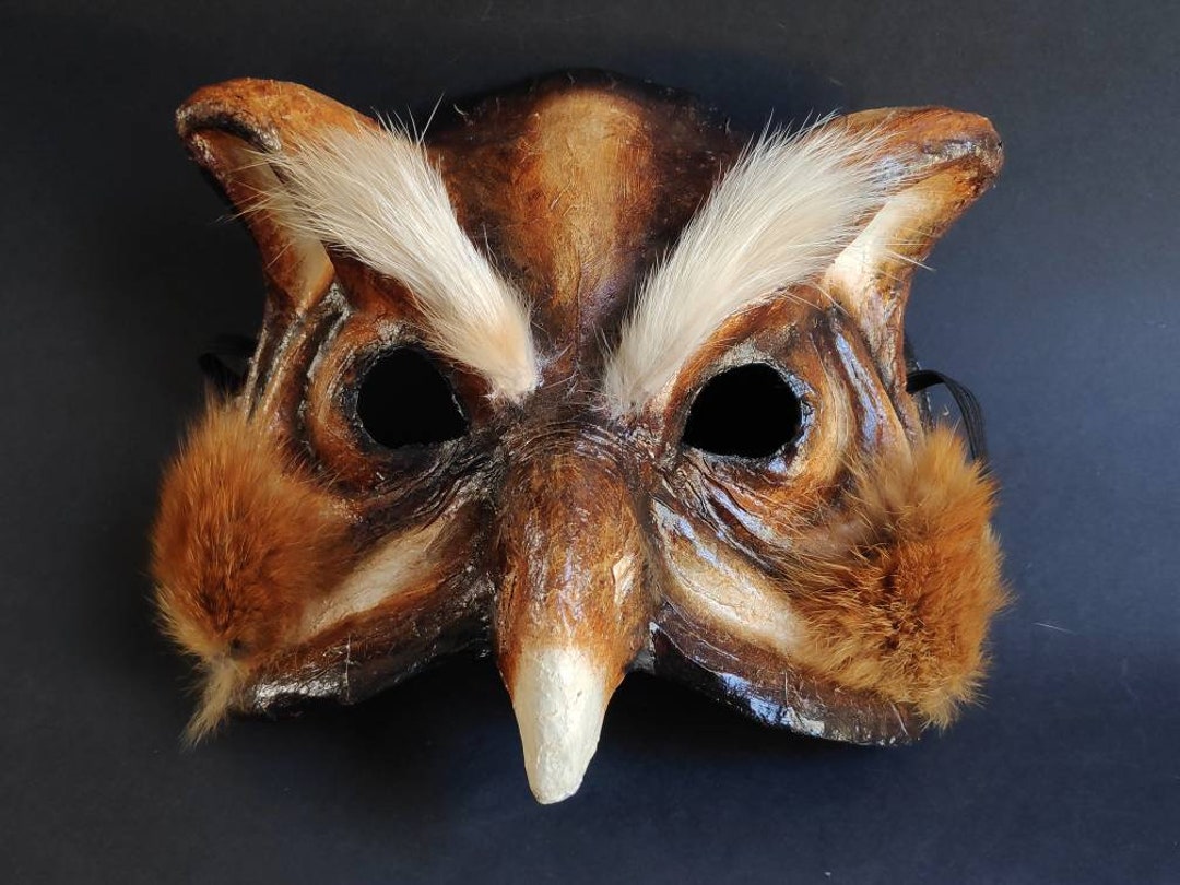 Owl Mask Bird Mask Masquerade Mask Paper Mache Mask Carnival Mask - Etsy