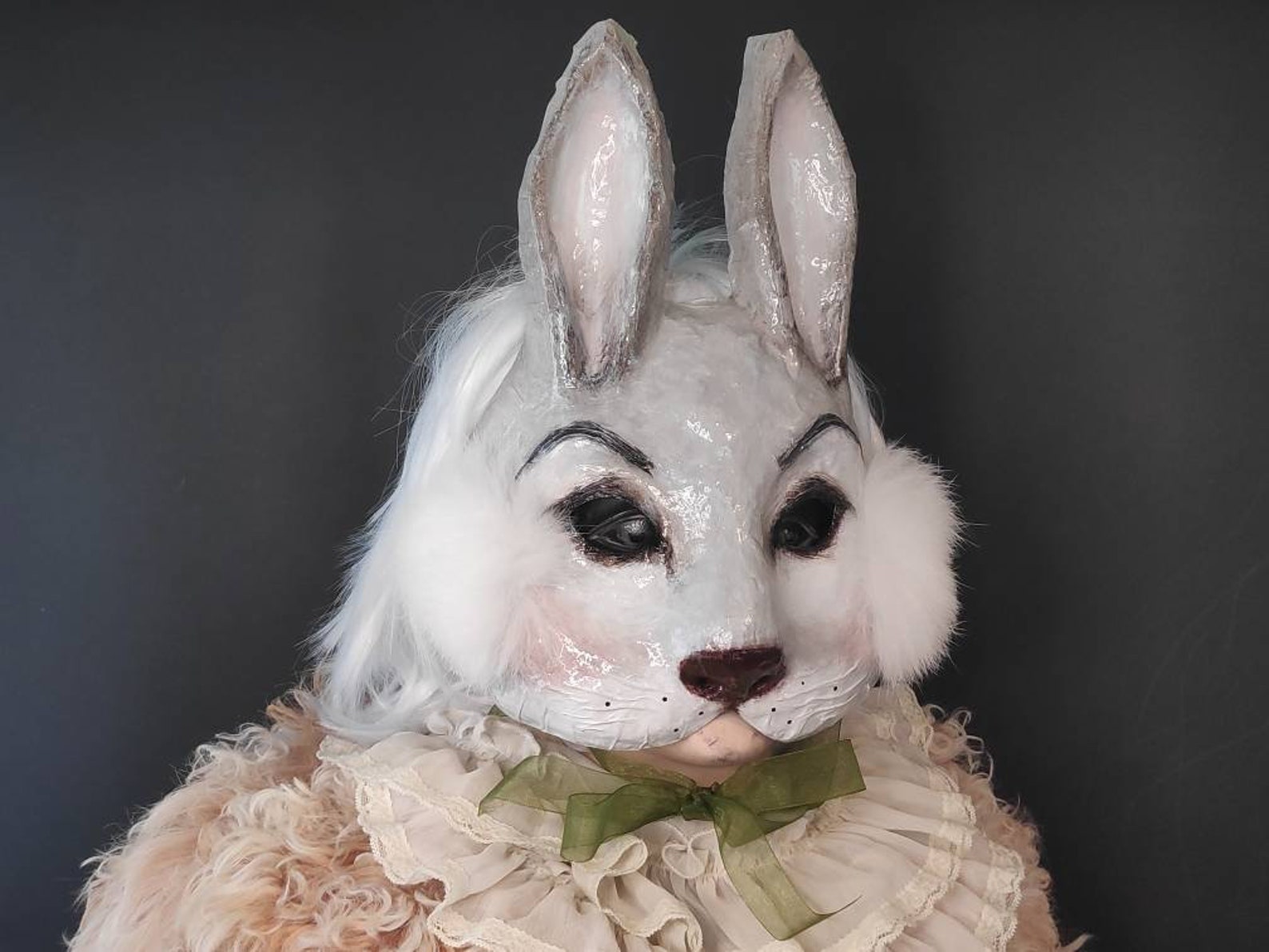 Masquerade Mask Rabbit Mask Bunny Mask Paper Mache Mask | Etsy