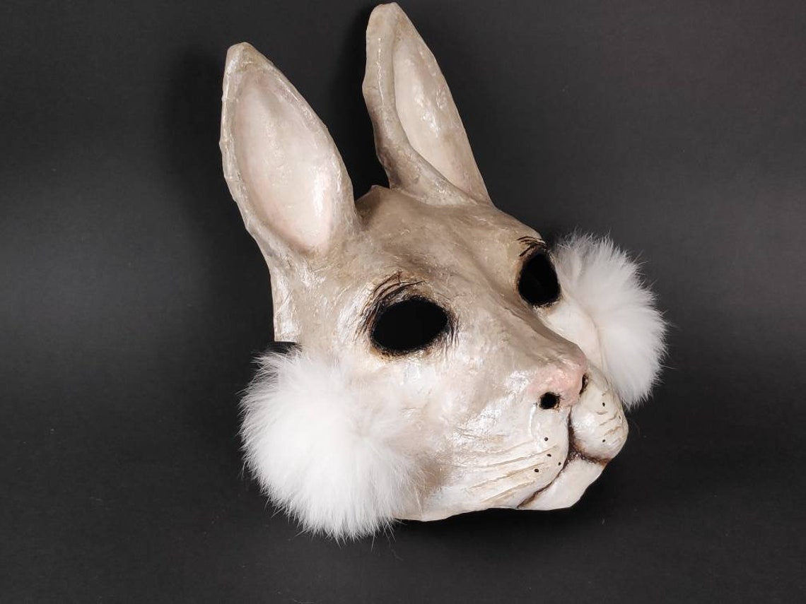 Bunny Mask Hare Mask Rabbit Mask Masquerade Mask Halloween | Etsy