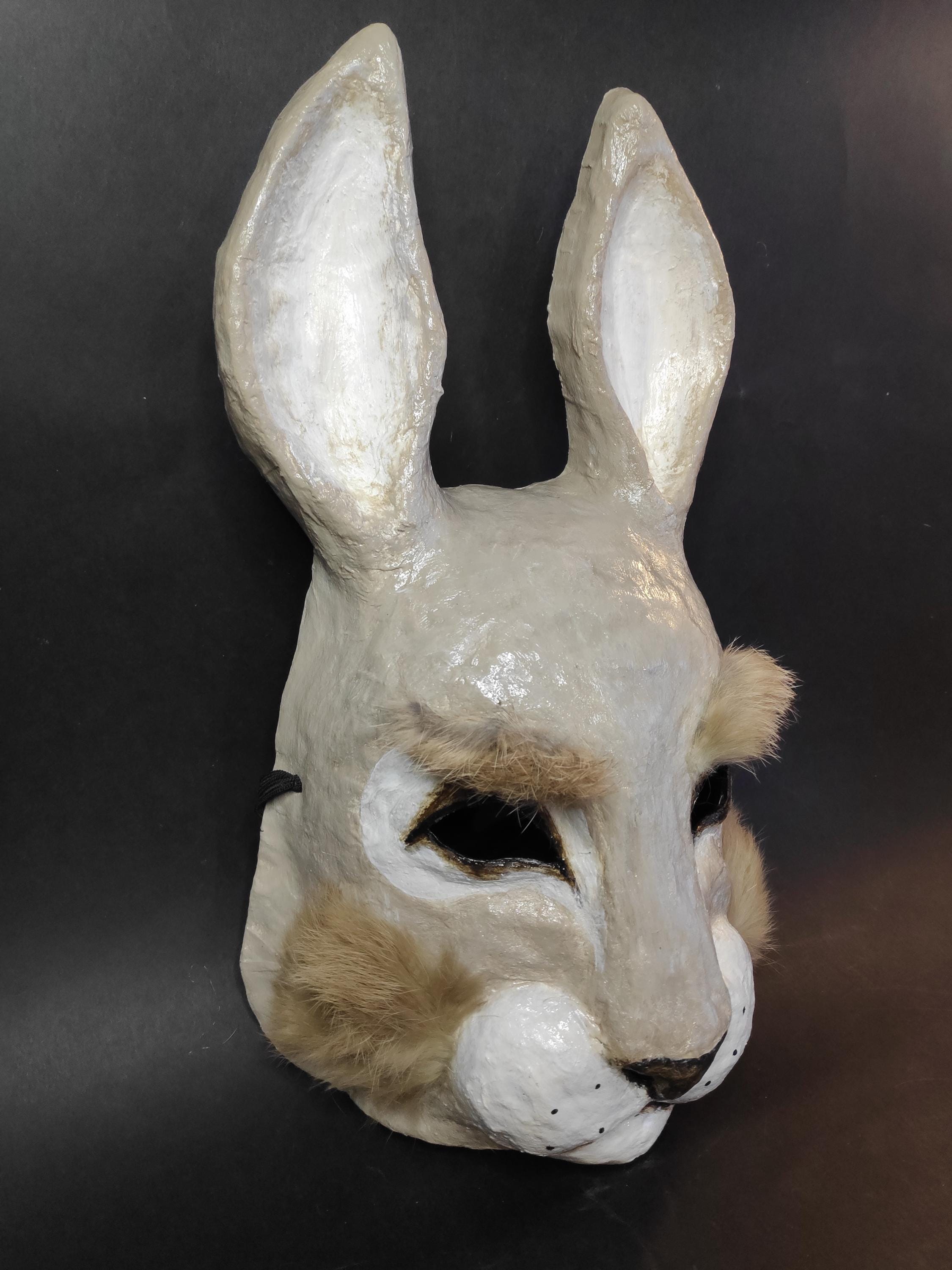 Paper Mache Rabbit Mask, Halloween Costume - Etsy