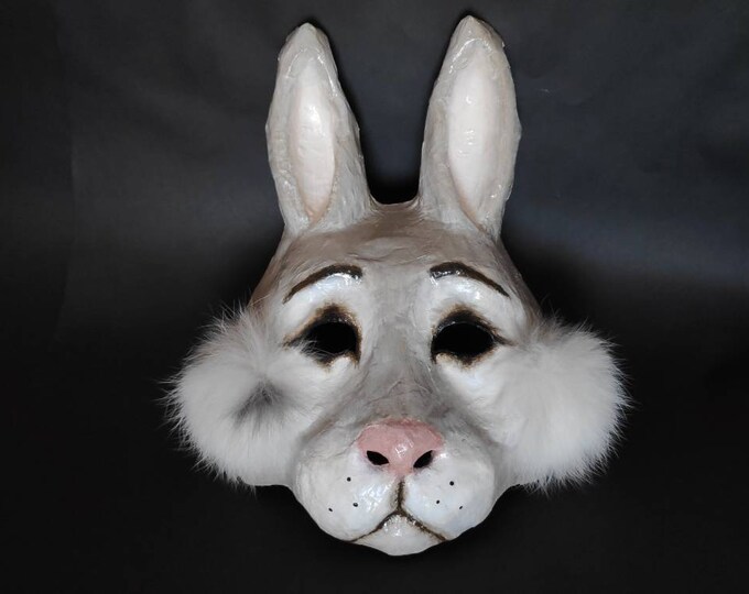 Bunny Mask Rabbit Mask Papier-mâché Mask Animal Mask Hare - Etsy