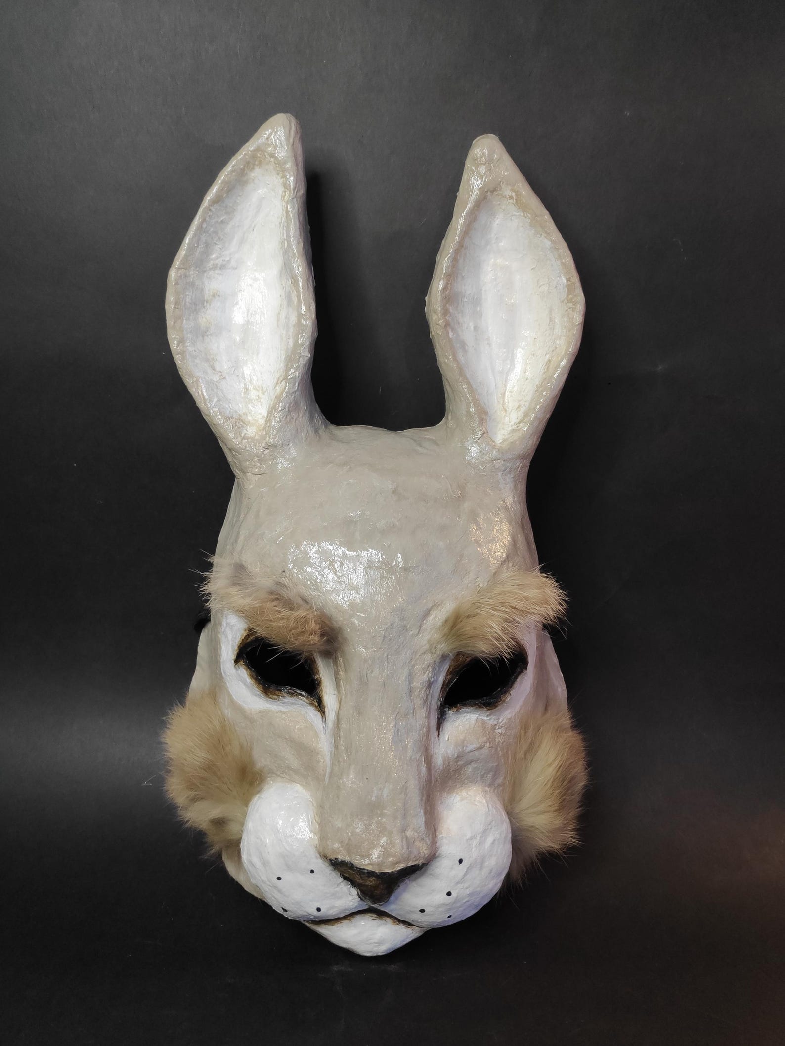 Paper Mache Rabbit Mask, Halloween Costume - Etsy