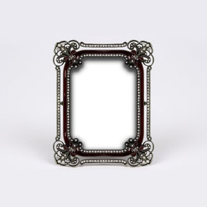 Knot Metal Photo Frame, Antique Maroon Node Picture Frame, Shabby Chic ...