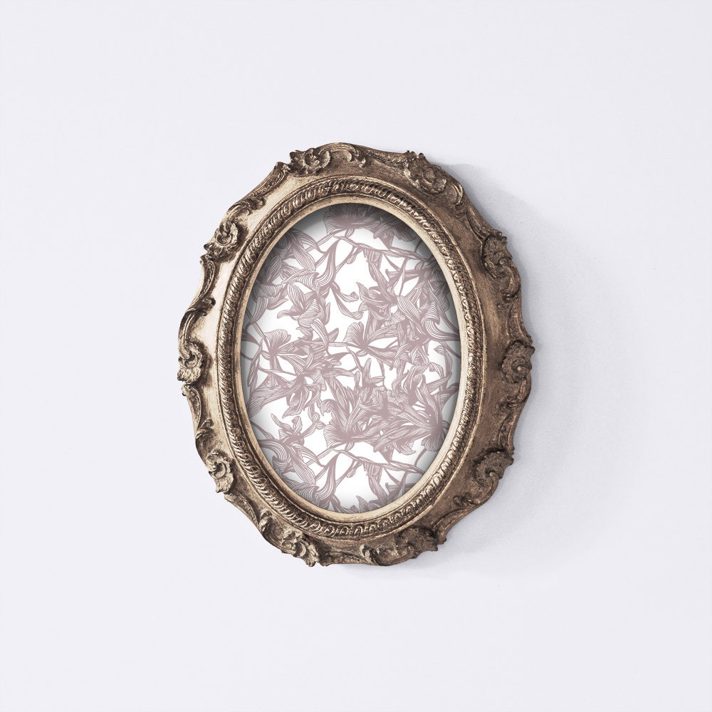 Copper Picture Frame, Copper Frame, Oval Framed, Antique Gold Frame ...