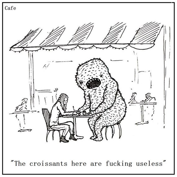 153 Weird Cards for Weird People Greetings Card Food Cafe - Etsy UK