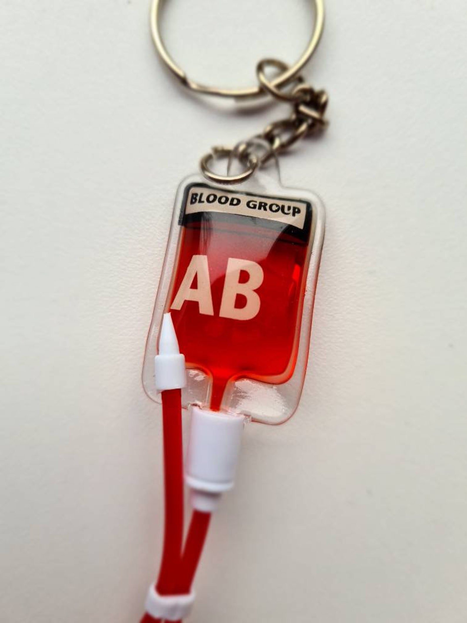 Blood Pack Keychain Transfusion Bag Keychain Blood Group | Etsy
