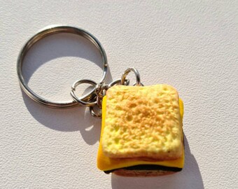 Grilled Cheese Keychain Sandwich Keychain Ham and Cheese | Etsy