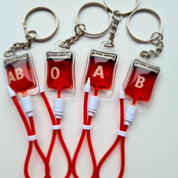 Blood Bag Keychain - Etsy