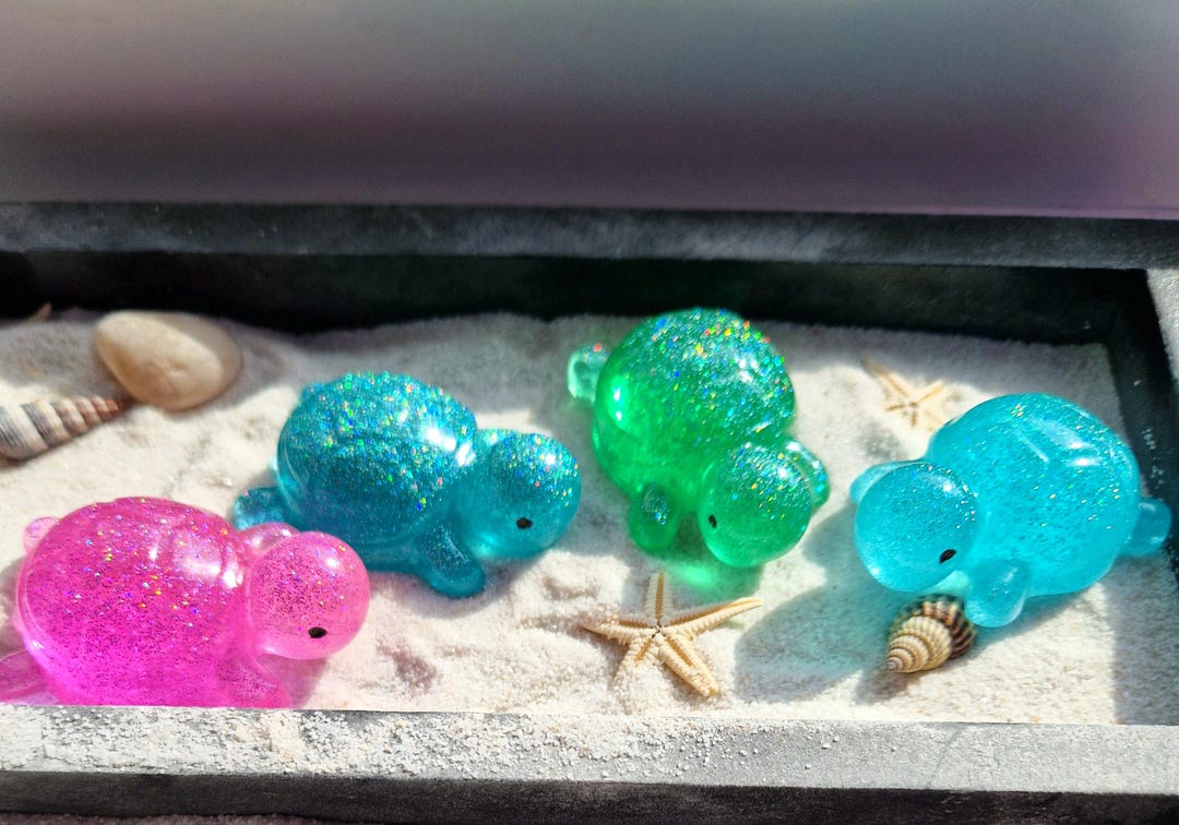 Decoration Turtle Buddy – Sparkly Resin Turtle for Shelf, Desk or Zen ...