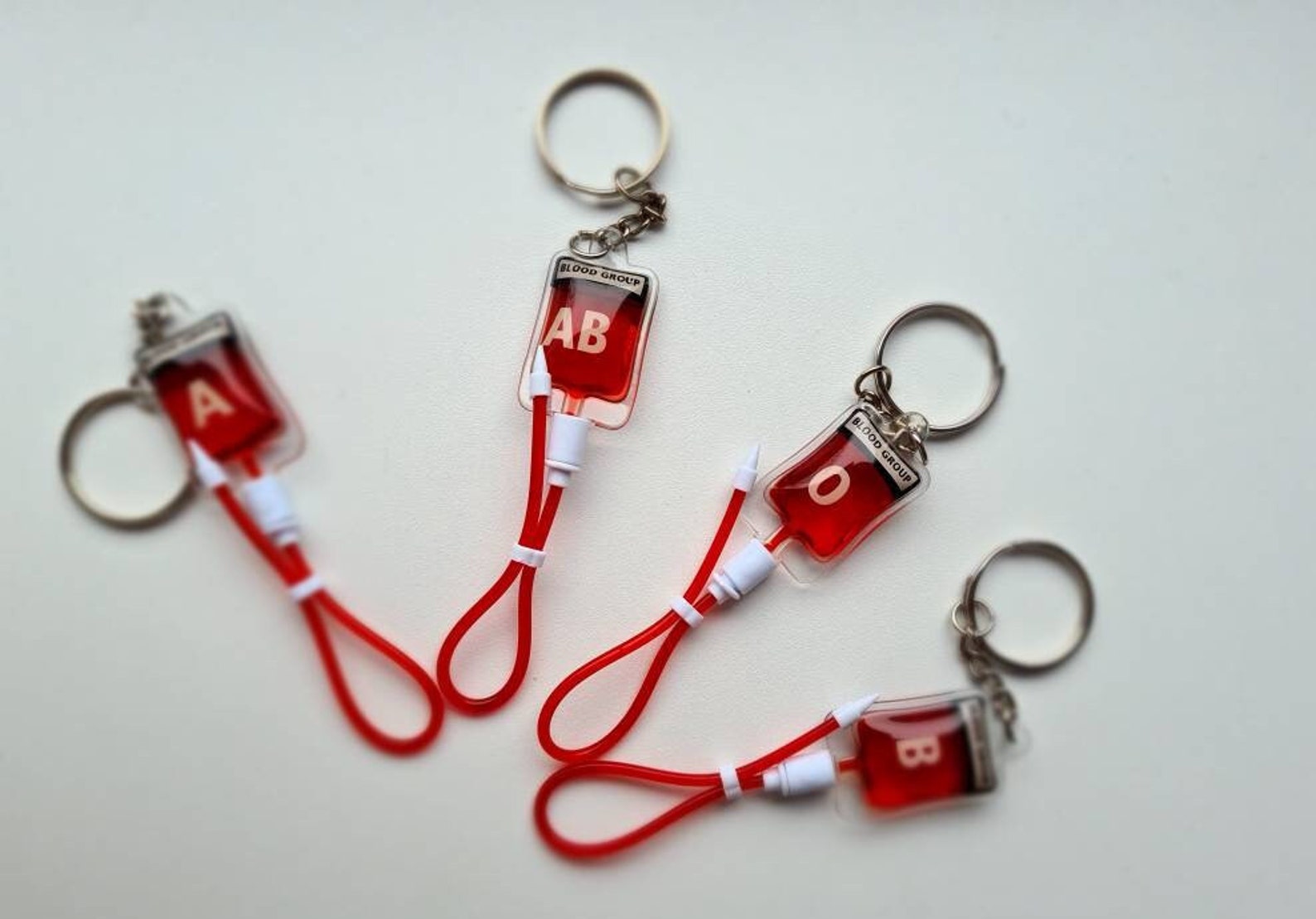 Blood Pack Keychain Transfusion Bag Keychain Blood Group | Etsy