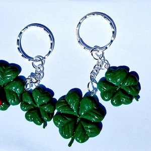 Lucky Clover Keychain, Shamrock Keychain, Ladybug Keychain, Clover ...