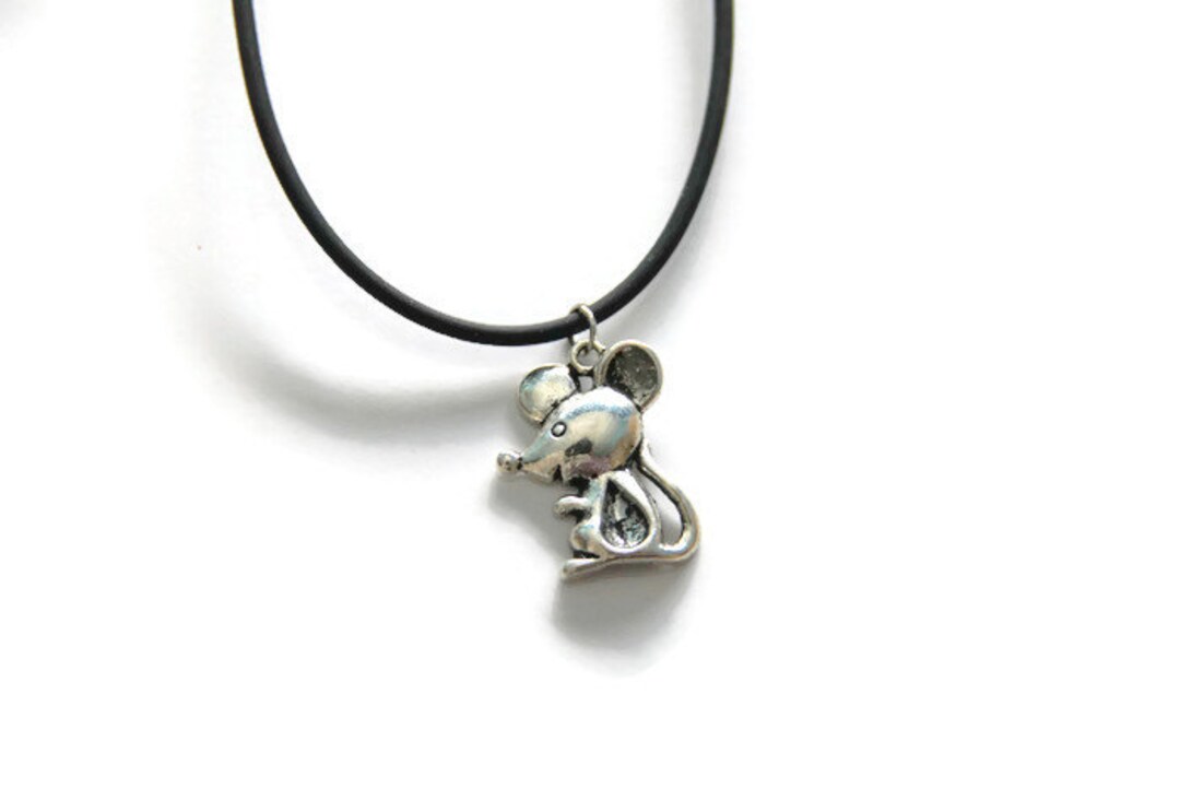 SilberNe Maus Halskette Silber Charm Halskette Maus Anhänger - Etsy.de