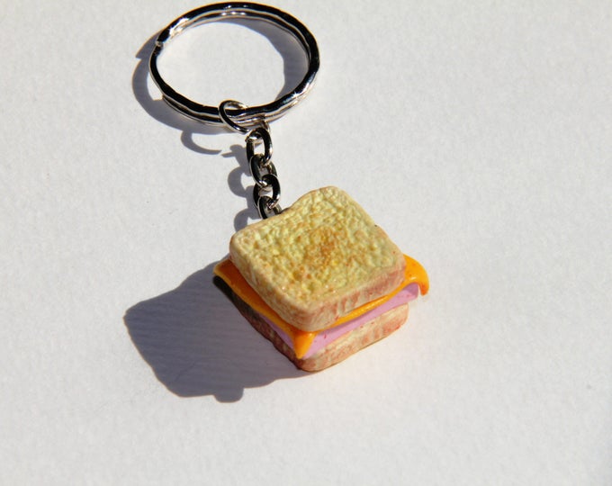 Grilled Cheese Keychain // Polymer Clay Food // Miniature Food Jewelry ...