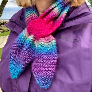 Fyne Loop Aran Worsted Keyhole Scarf Miss Marple Style Knitting Pattern ...