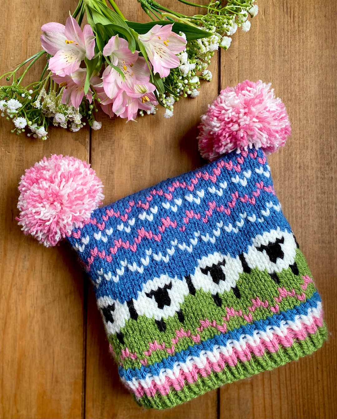 Fyne Scandi Sheep Hat Knitting Pattern Toddler Child and Adult Sizes - Etsy