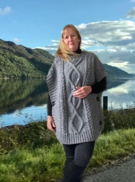 Ladies Aran Fyne Shores Poncho Tabard Knitting Pattern - Etsy