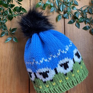 Fyne Flock of Sheep Hat Knitting Pattern Baby Toddler, Child, Teenager ...