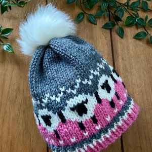 Fyne Flock of Sheep Hat Knitting Pattern Baby Toddler, Child, Teenager ...