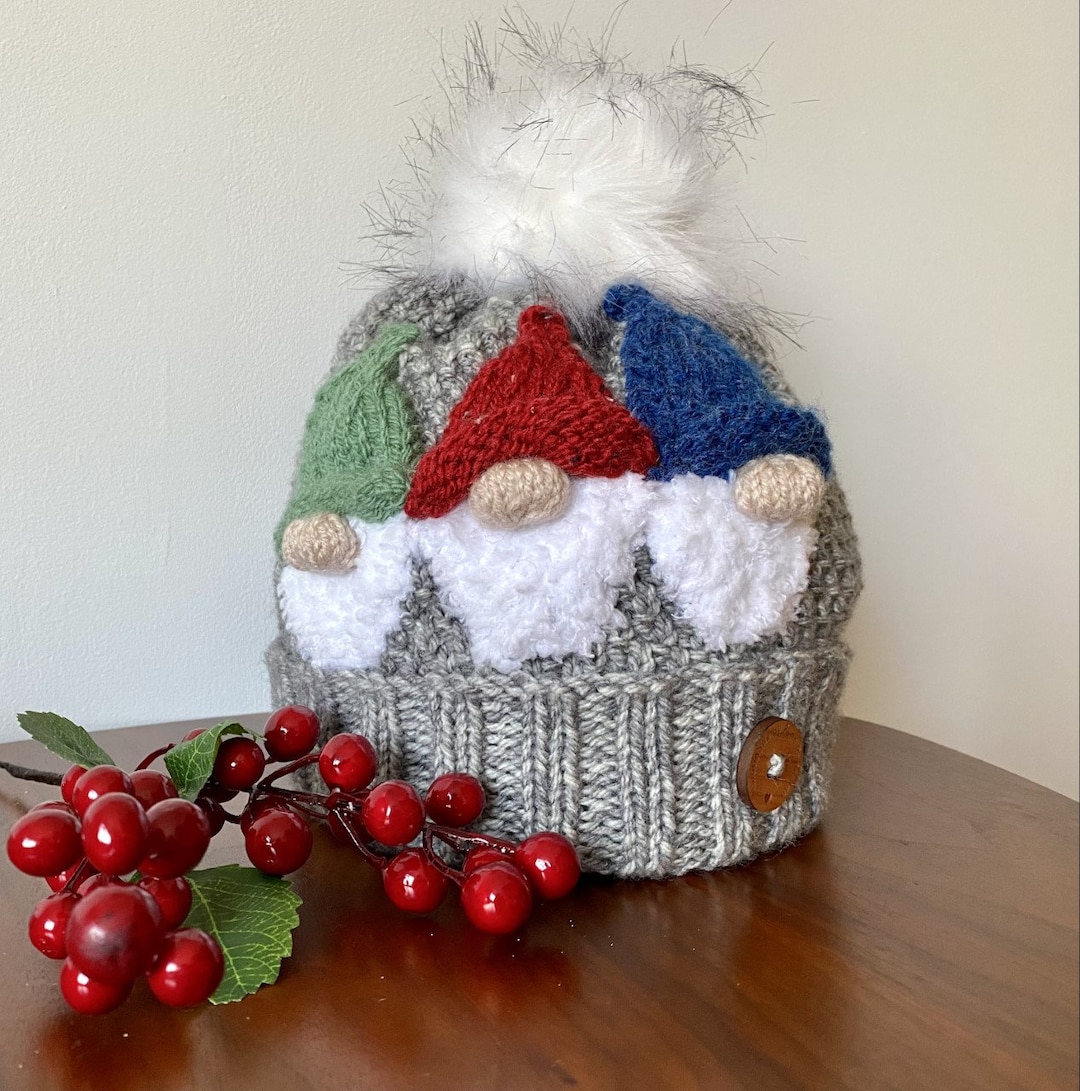 Ladies Gnome Gonk Hat Knitting Pattern Suitable for Aran Worsted Yarn ...