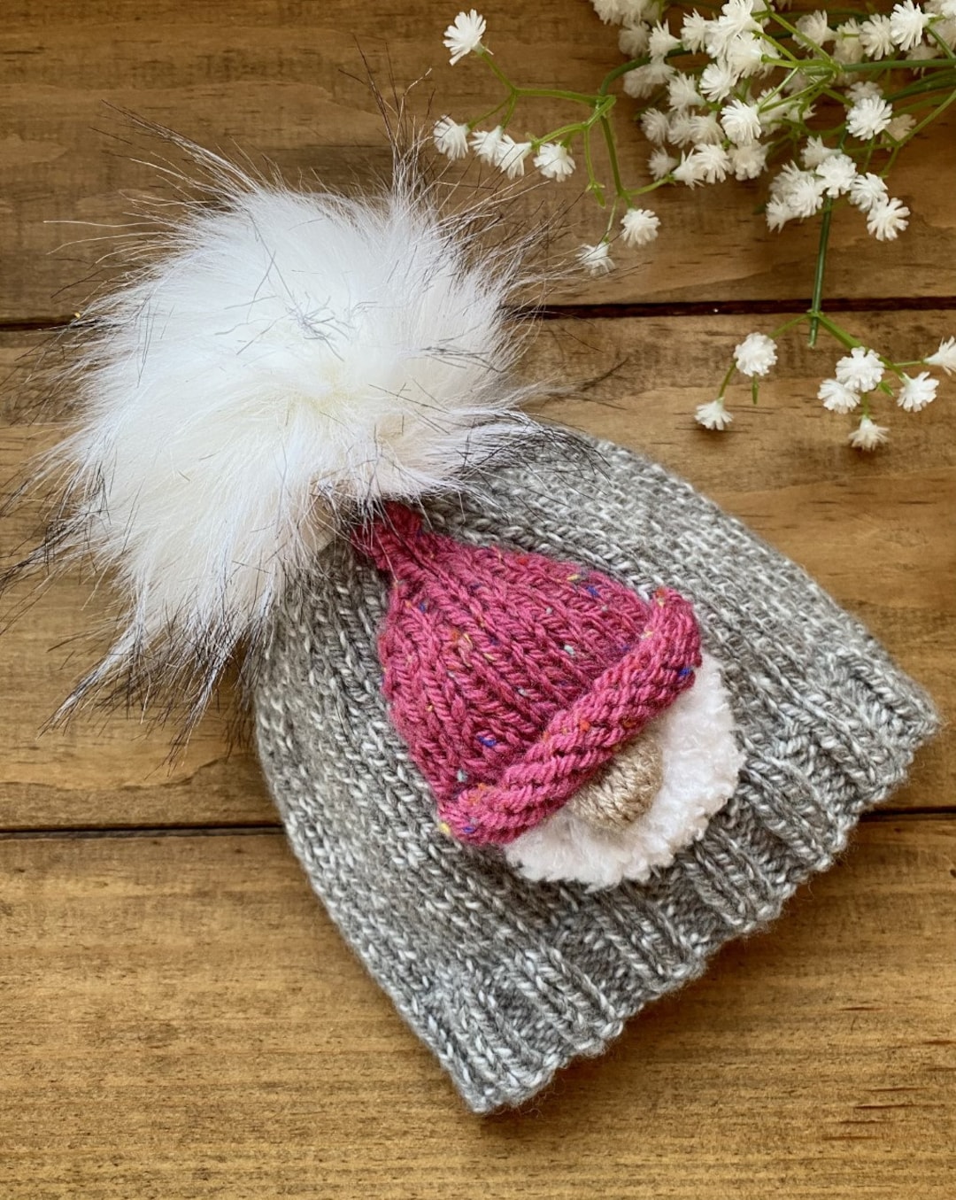 Baby and Kids Gonk Hat Knitting Pattern for Ages 0-6 Months, 6-12 ...