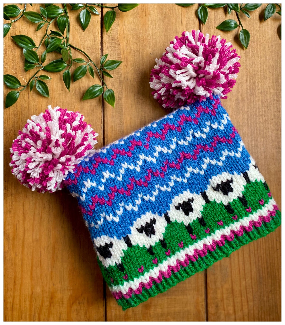 Fyne Scandi Sheep Hat Knitting Pattern Toddler Child and Adult Sizes - Etsy