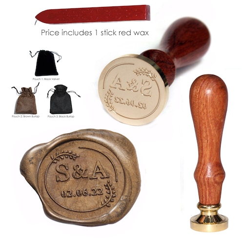 Custom Wax Seal Initials Stamp Personalized Wedding Initials | Etsy