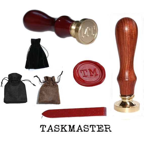 TASKMASTER 20mm Wax Seal Stamp supplied with 1 stick wax and | Etsy