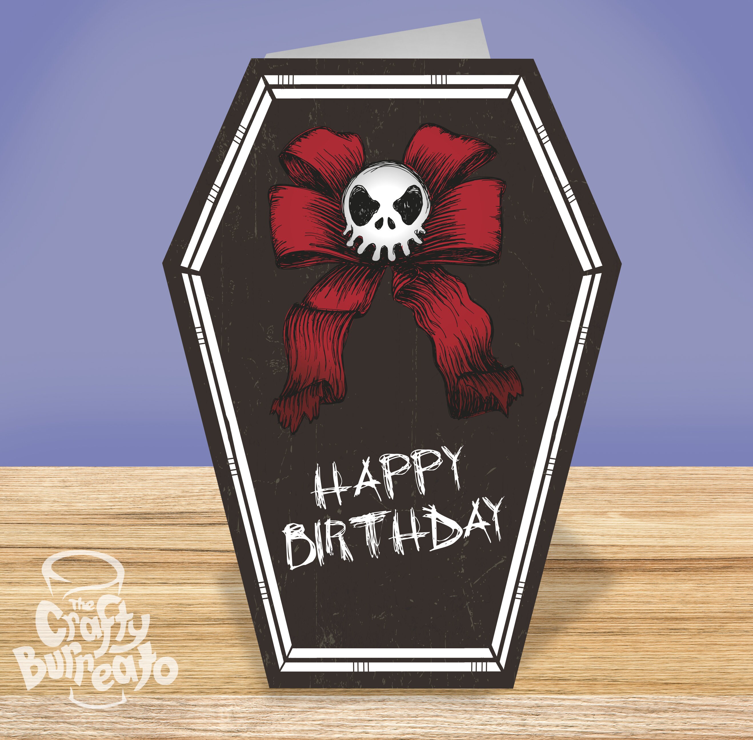 NEW COFFIN CARDS Happy Birthday Goth Bow Card Alternative - Etsy UK