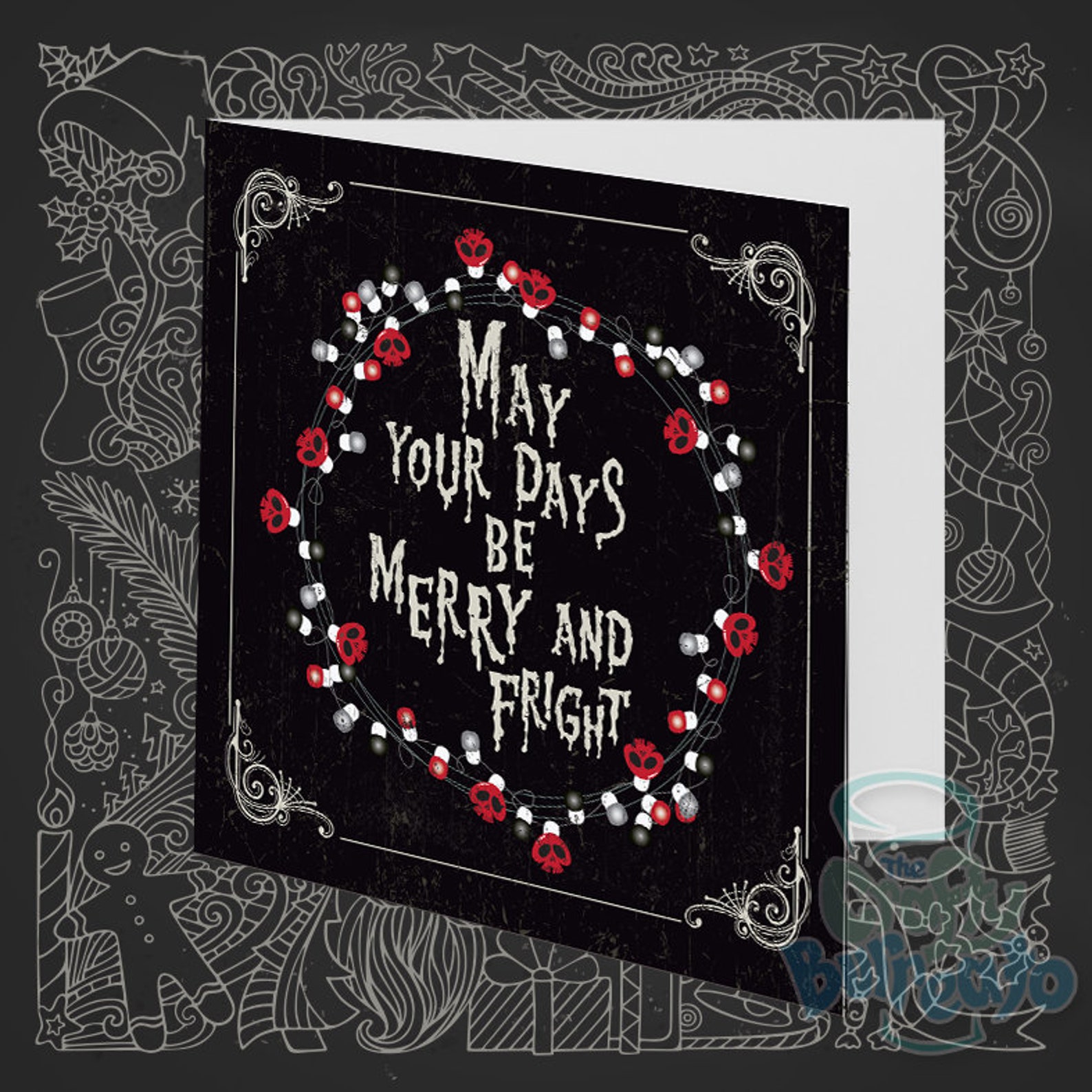 Pack of 8 - Alternative Dark Gothic Christmas Cards. Multipack Goth ...
