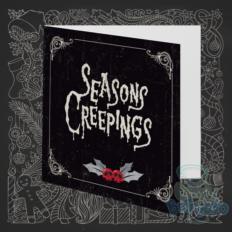 Pack of 8 - Alternative Dark Gothic Christmas Cards. Multipack Goth ...