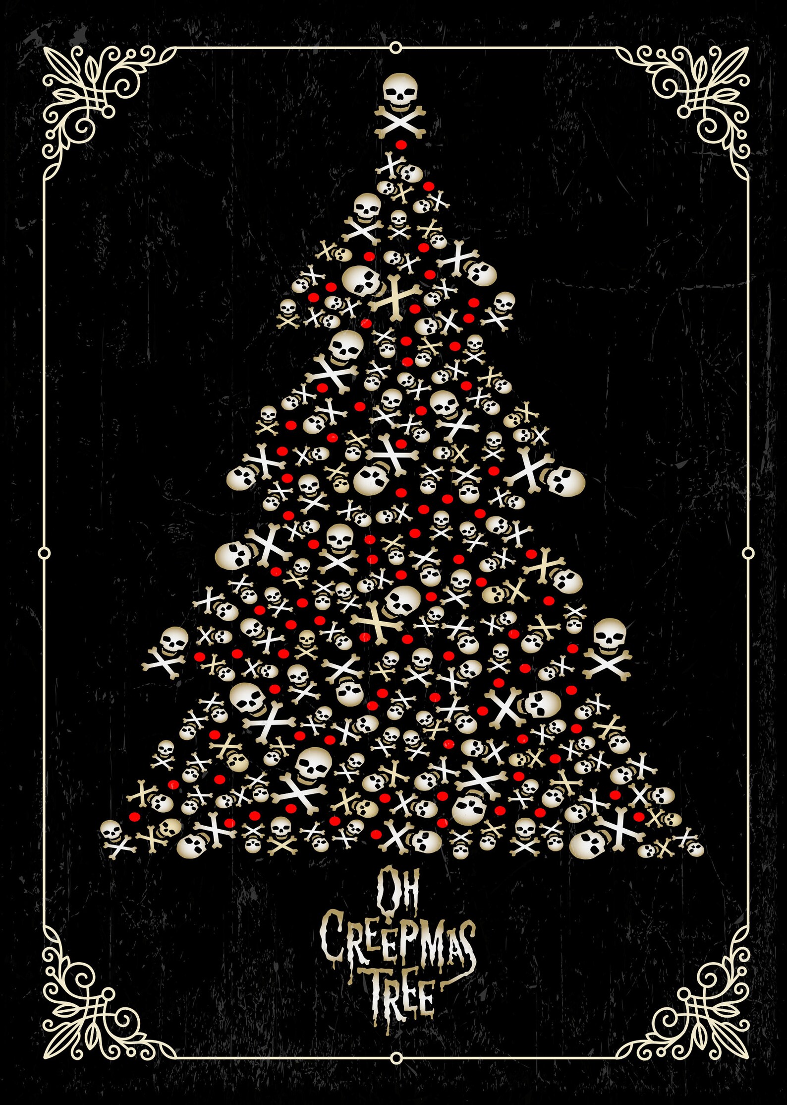 Oh Creepmas Tree Alternative Dark Gothic Christmas Card - Etsy UK