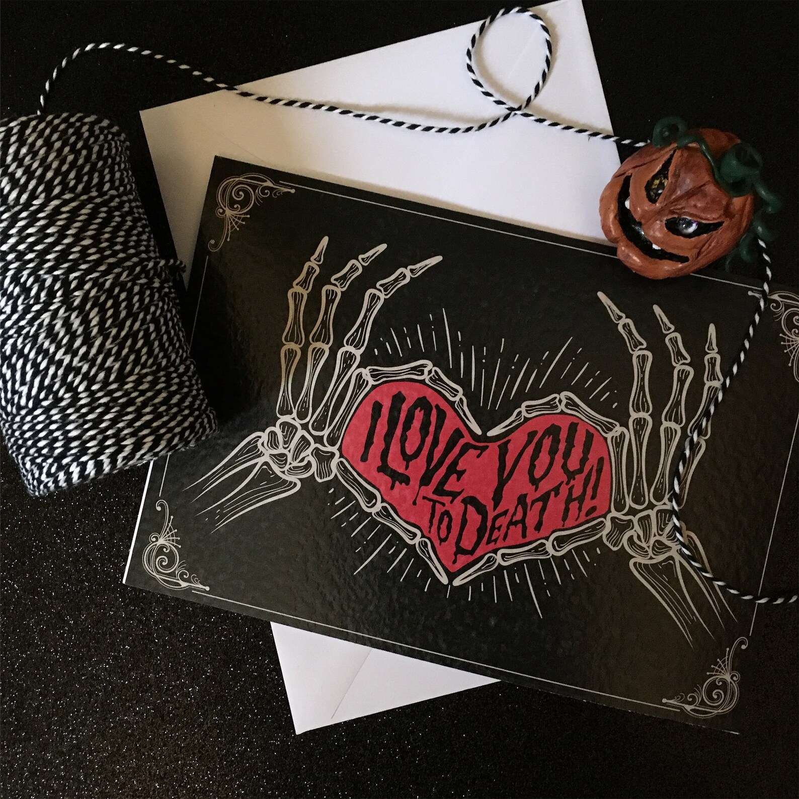 I Love You to Death alternative skeleton gothic love | Etsy