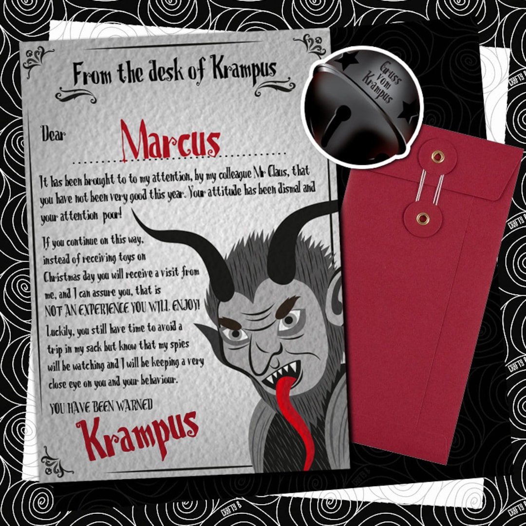 Personalised Letter From Krampus - Gruss Vom Krampus - Etsy