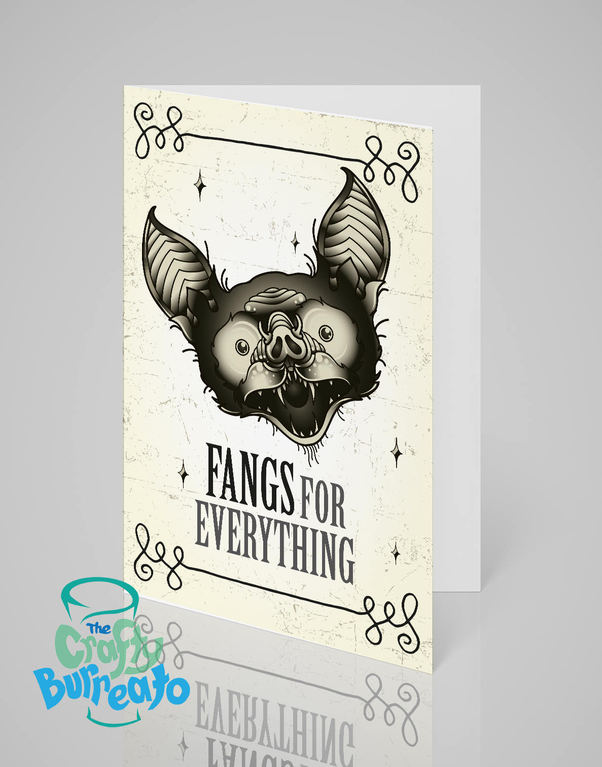 Fangs for Everything Bat Themed Gothic Thank You Greetings - Etsy UK