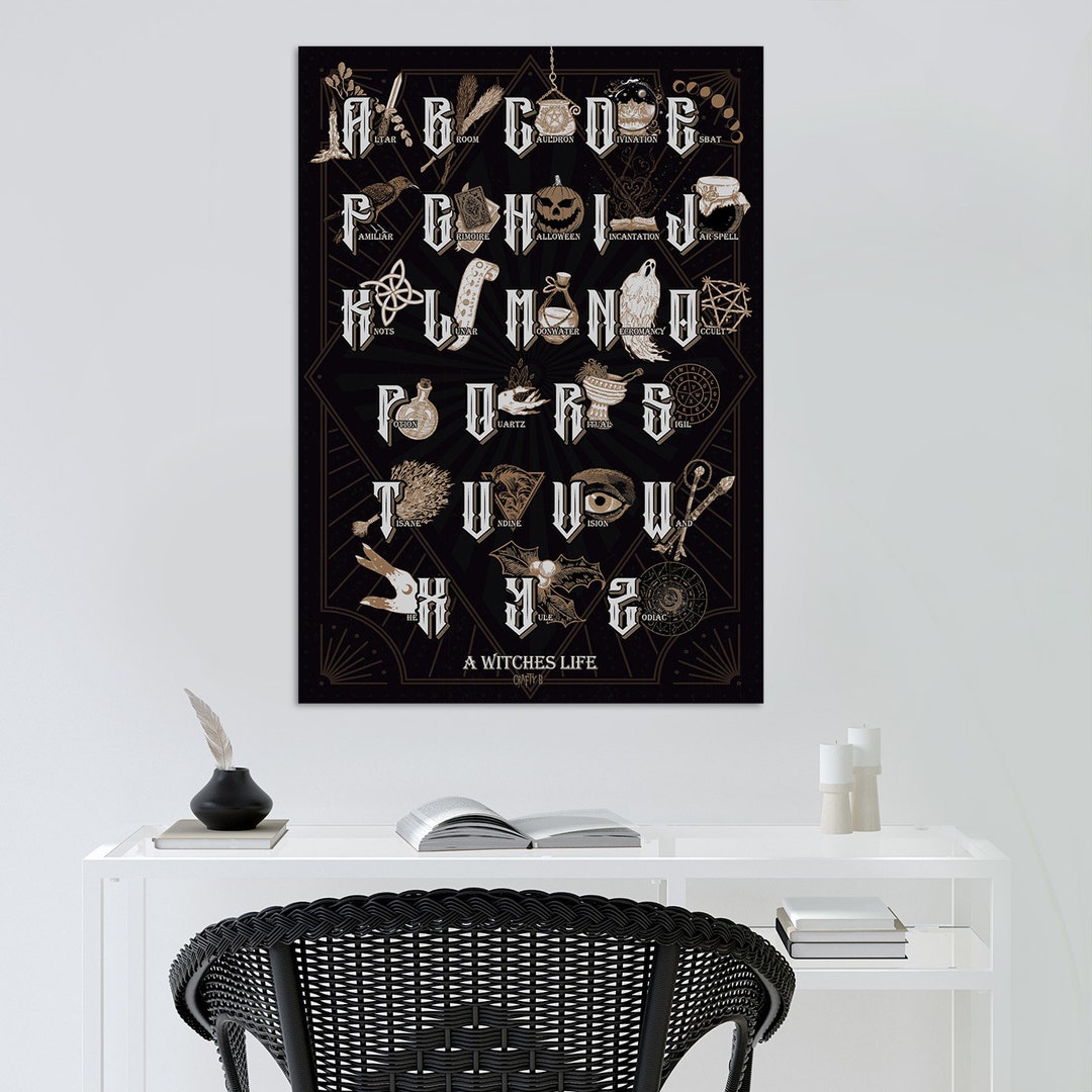 A Witches Life - Witch Based Alphabet Print Available in a Range of ...