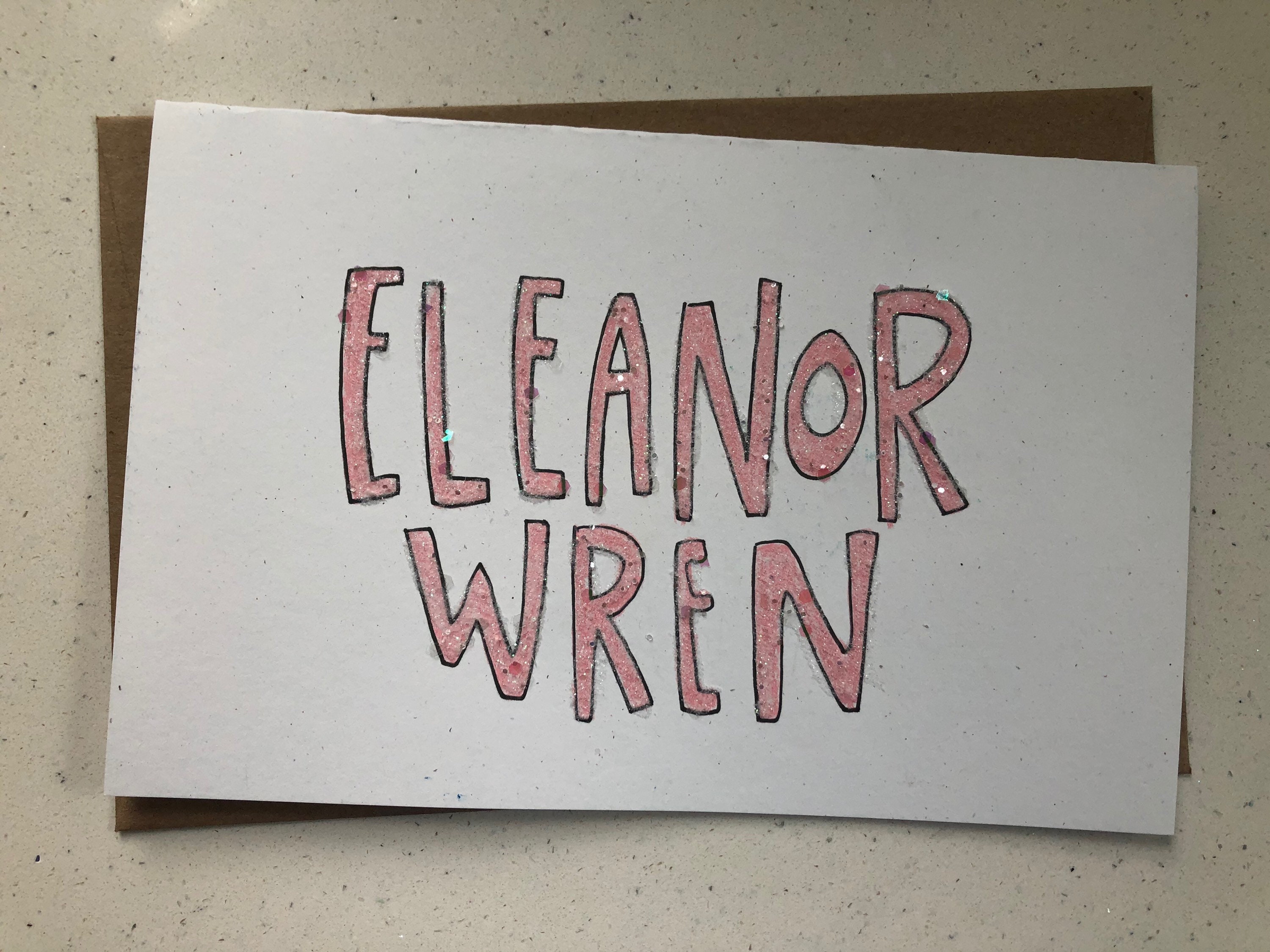 Customized Name Card Family Last Name or First and Middle - Etsy