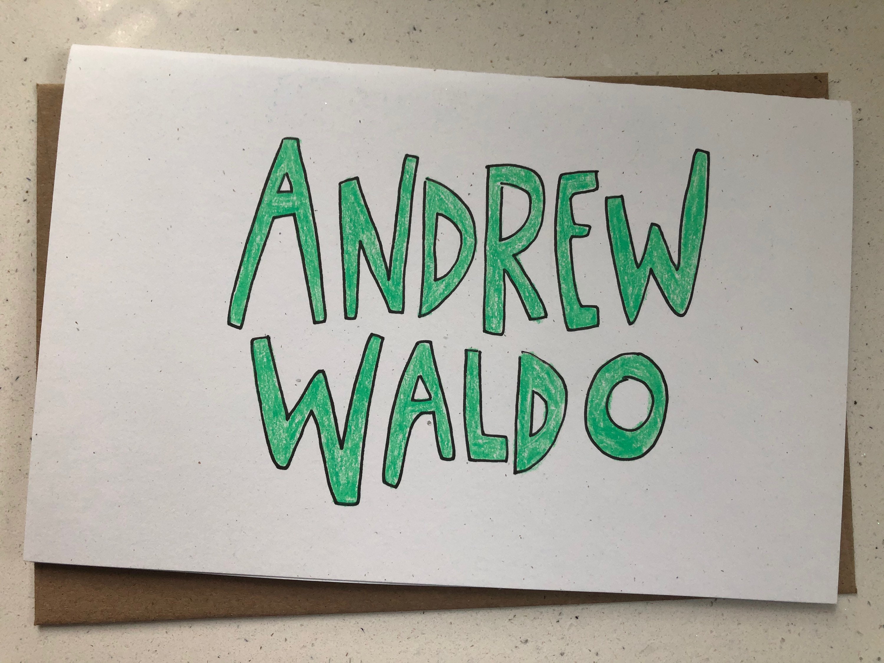 Customized Name Card Family Last Name or First and Middle - Etsy