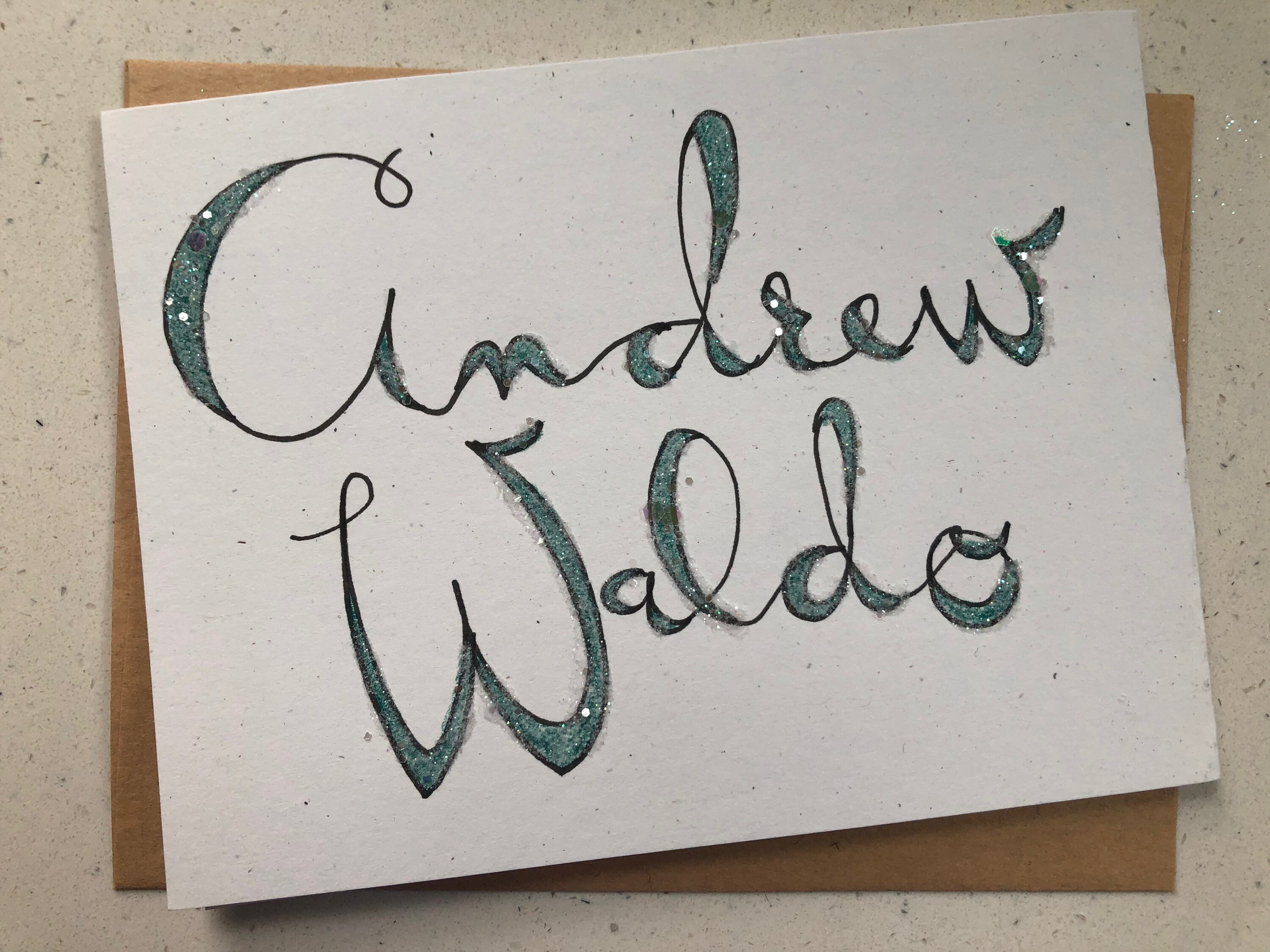 Customized Name Card Family last name or first and middle | Etsy