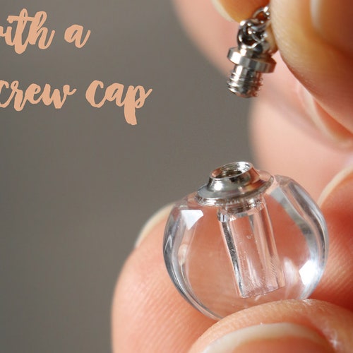 Tiny Fillable Memorial Pendant Cremation Jewelry for Ashes | Etsy