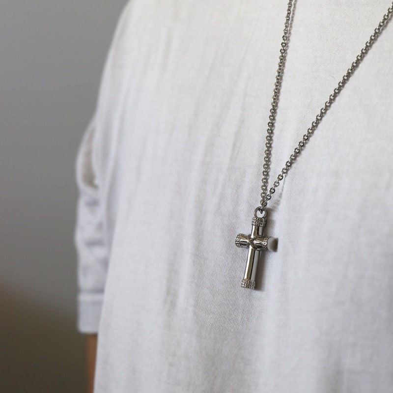 Cremation Jewelry Cross - Etsy