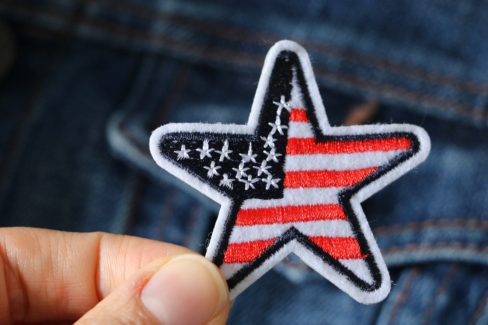 American Flag Patch Iron on USA Stars and Stripes Patriotic - Etsy