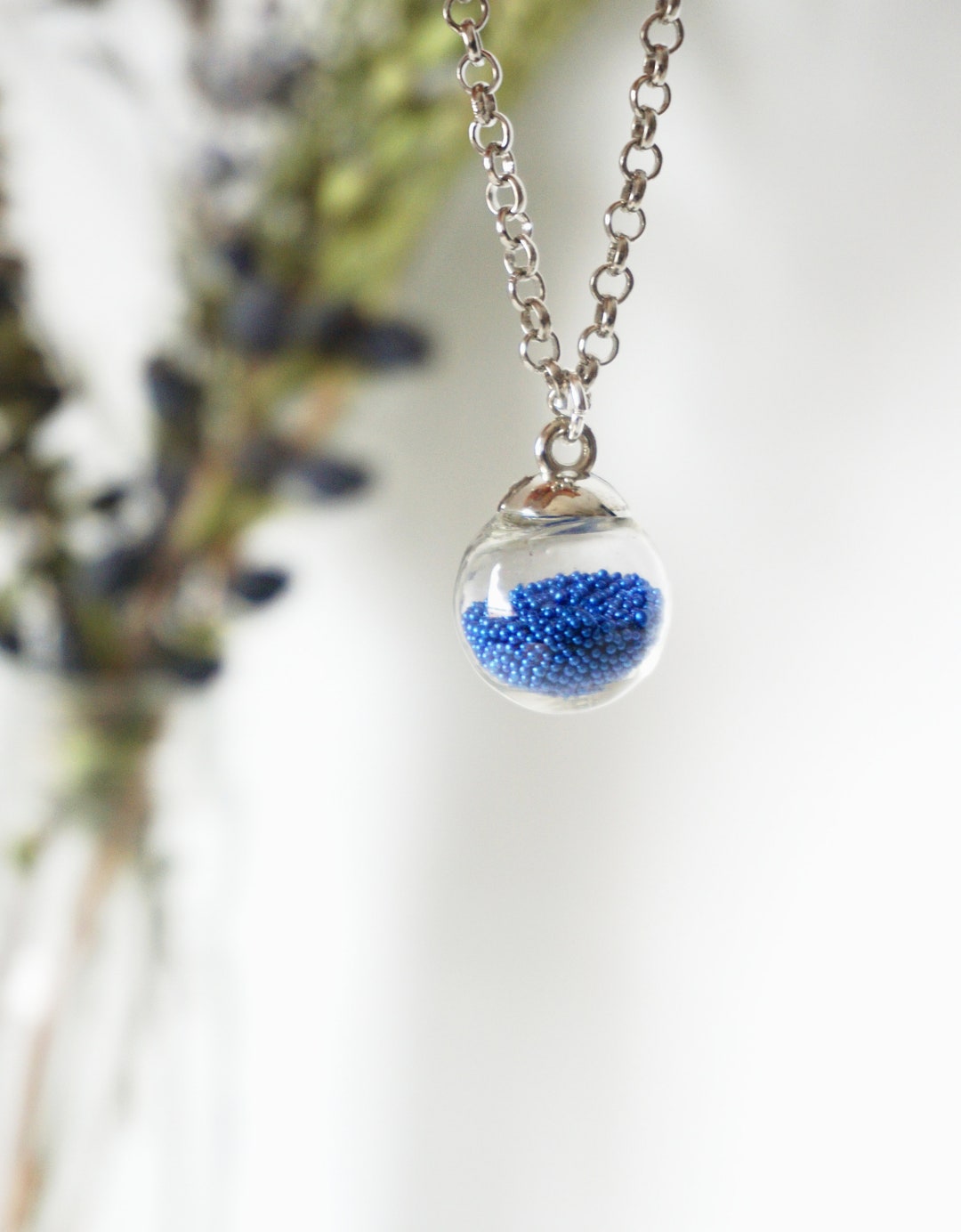 Glass Ball Fidget Necklace, Shake Necklace, Adhd Focus, Anti Anxiety ...