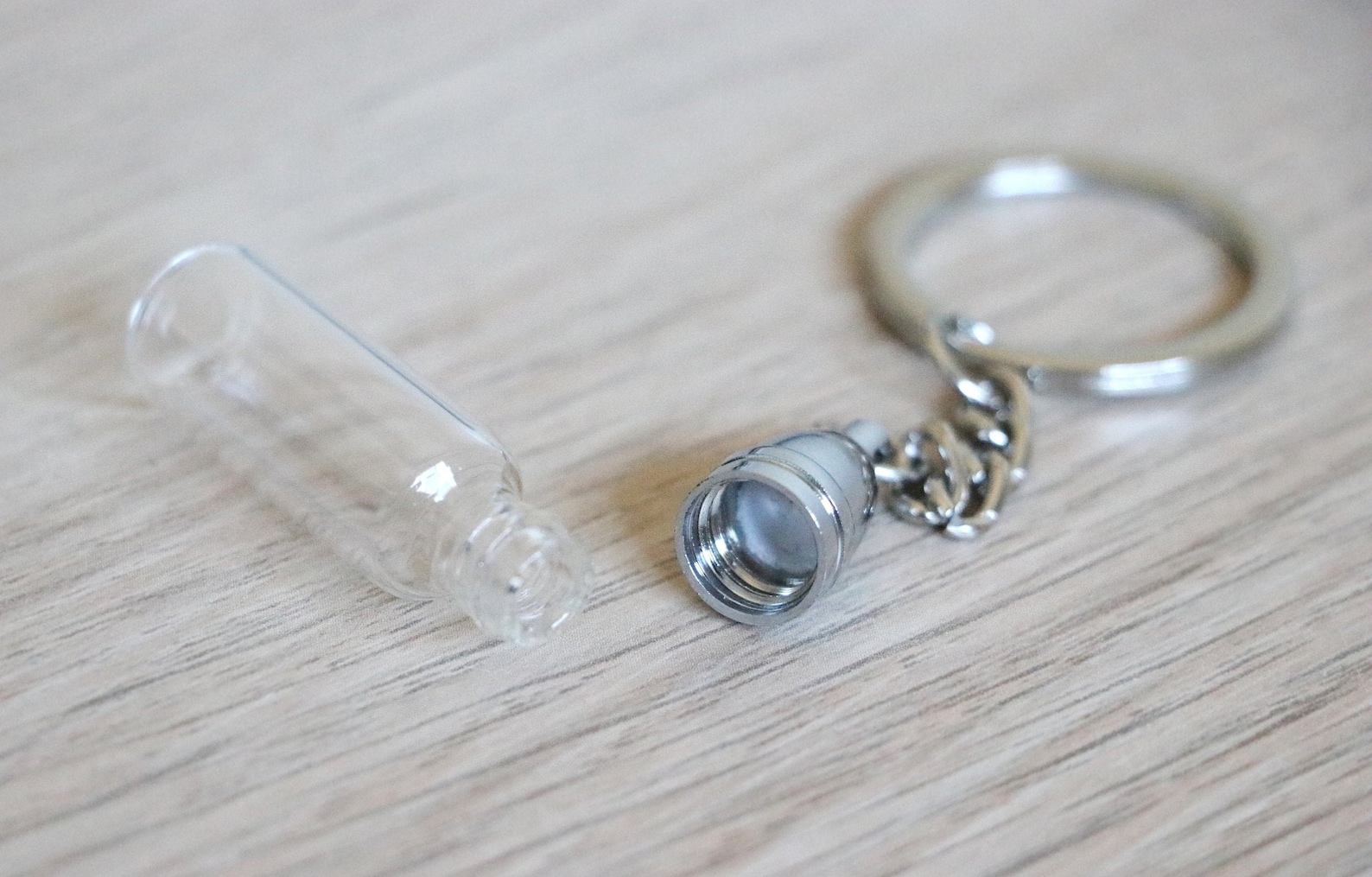 Urn Keychain With Name Empty Vial Keychain Bottle Ashes - Etsy