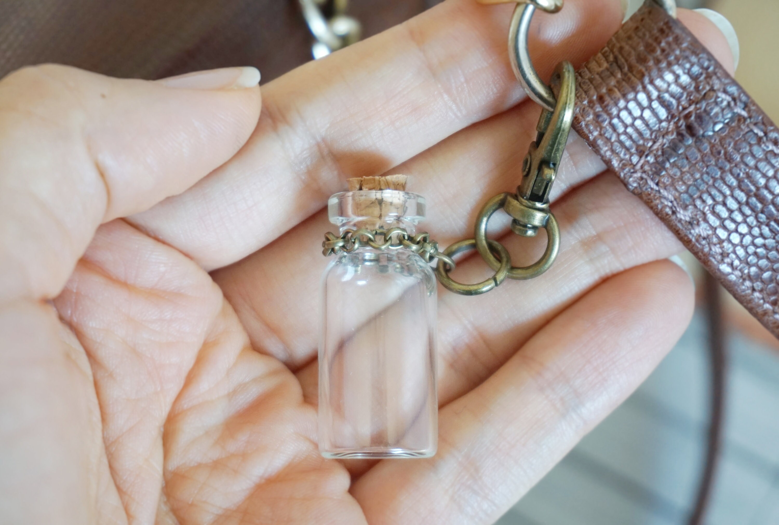 Hair Lock or Ash Vial Keychain Car Charm or Zipper Puller | Etsy