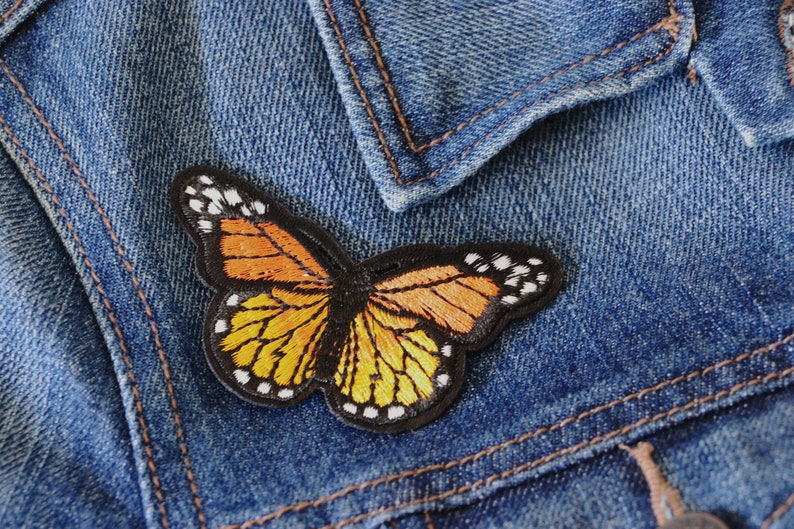 Embroidered butterfly patch iron on Aesthetic patches for | Etsy