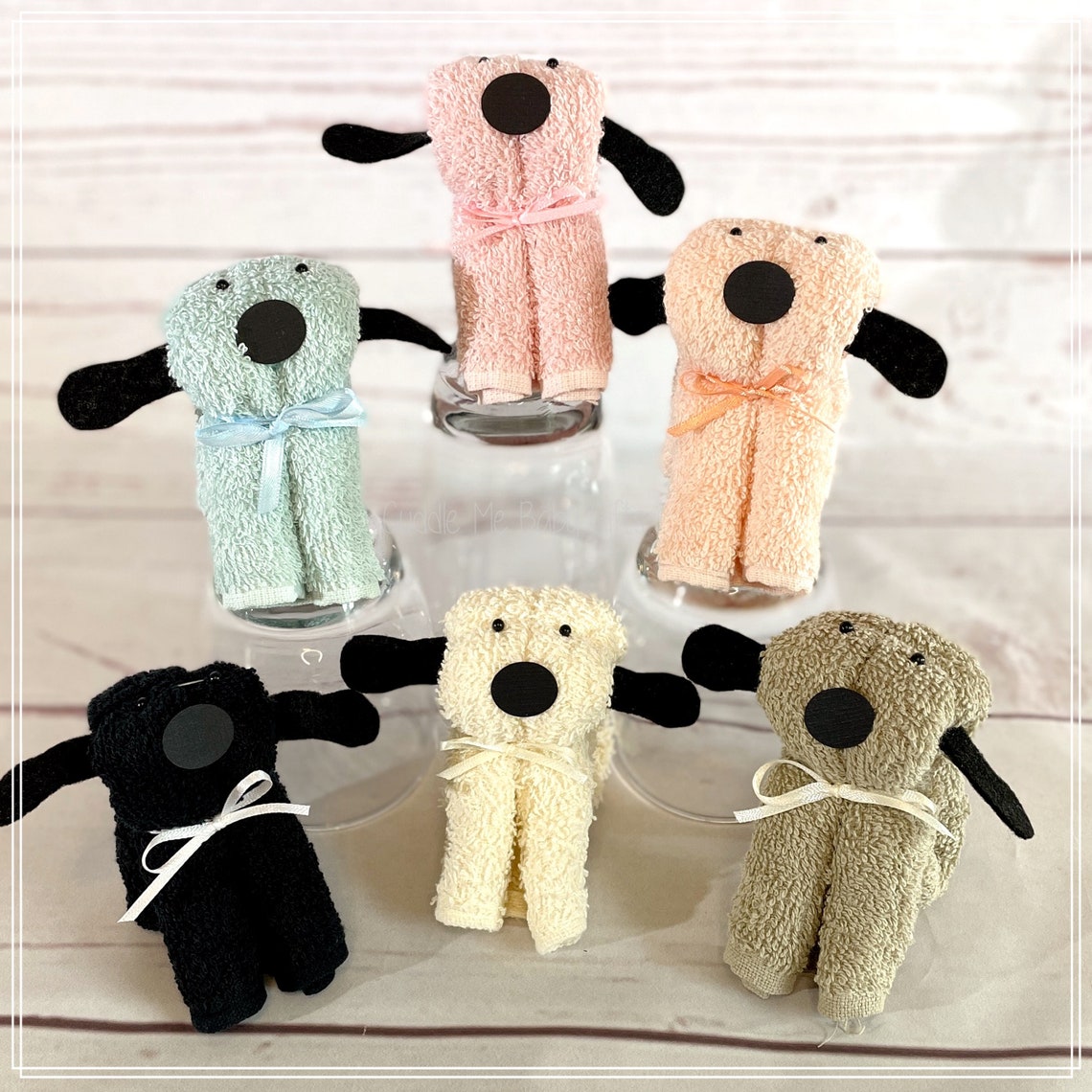 Puppy Baby Shower Favors Baby Shower Decorations-washcloth - Etsy
