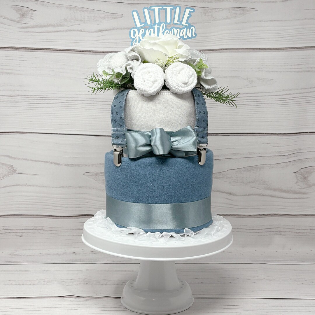 Diaper Cake Little Gentleman Coworker Baby Gift-baby Sprinkle Pregnant ...