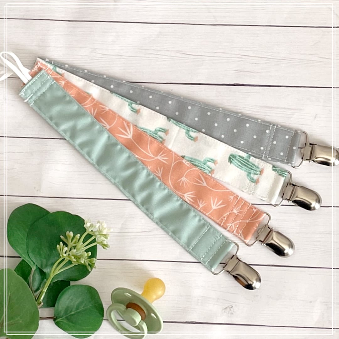 Cactus Pacifier Clip Set- Binky Clip-dummy Clip- Soother Clip- Cactus ...